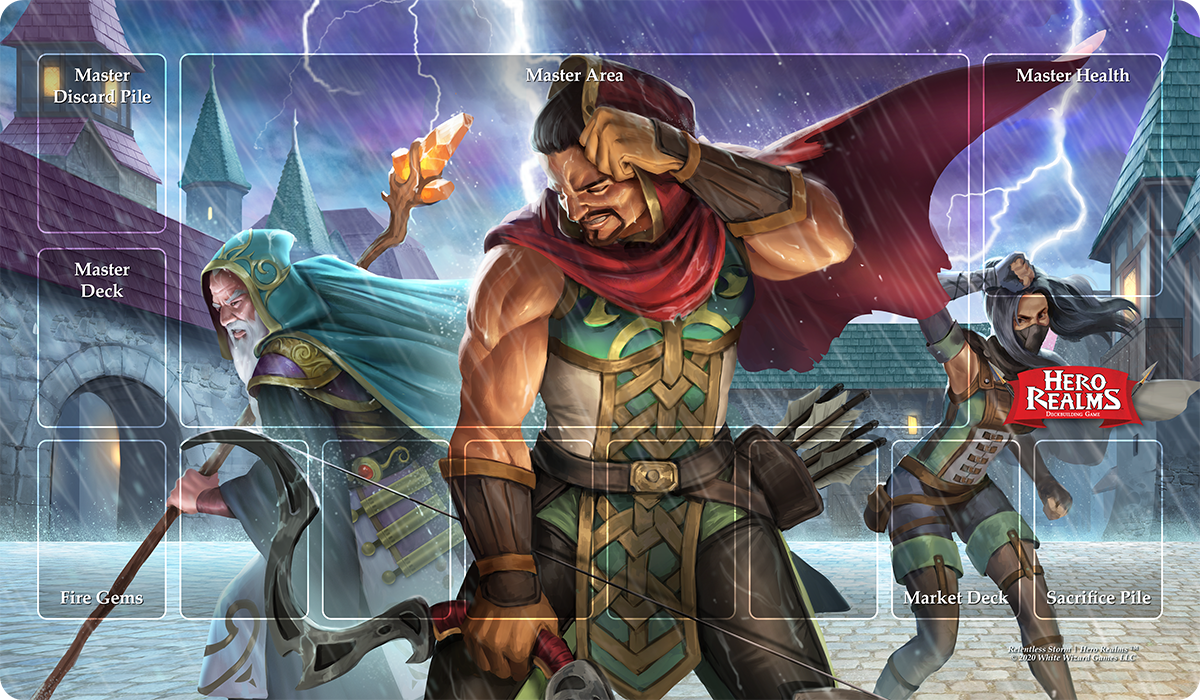 Hero Realms Playmat: Relentless Storm – Wise Wizard Games